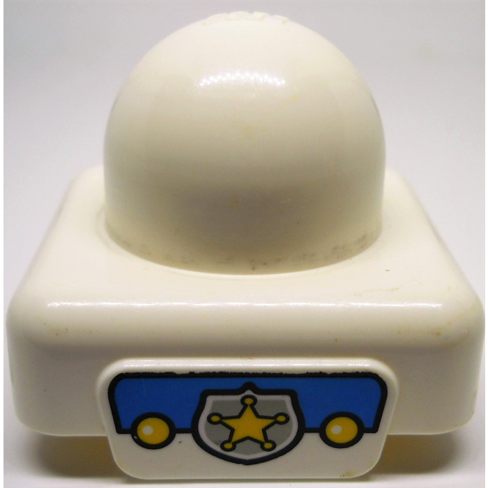 LEGO Primo Plate 1 x 1 with Sheriff Star and Siren | Brick Owl - LEGO ...