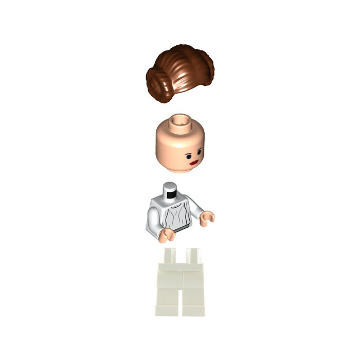 LEGO Princesa Leia en Blanco Atuendo Minifigura Pelo liso | Brick Owl ...