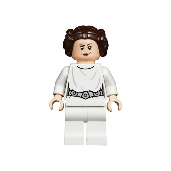 LEGO Princess Leia with White Outfit with 3 Emblem Belt (Crooked Smile ...