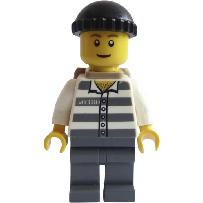 LEGO Prisoner 50380 with Black Knitted Cap and Backpack Minifigure ...