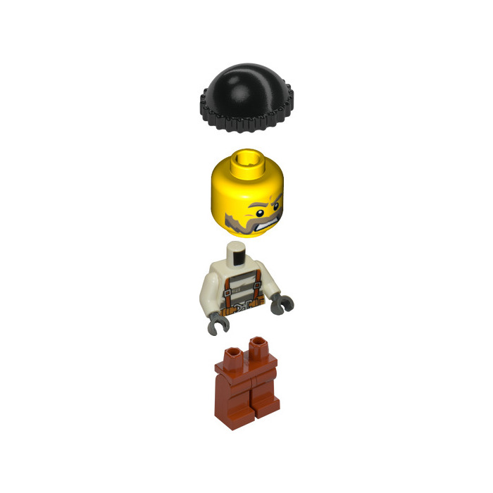 LEGO Prisoner with Harness, Dark Orange Legs and Black Knitted Cap ...