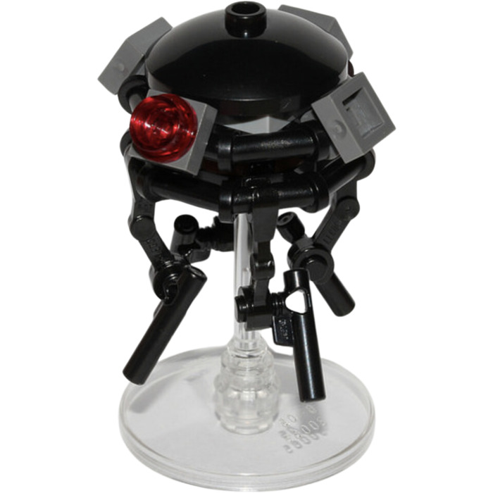 LEGO Probe Droid with Transparent Dish Stand and Reddish Brown Round ...