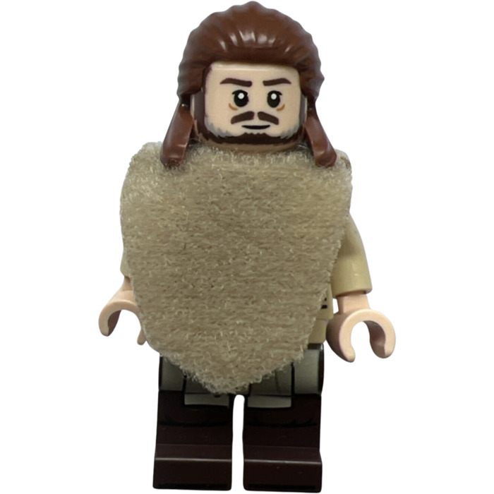 LEGO Qui-Gon Jinn with Dark Brown Legs and Poncho Minifigure (Dark ...