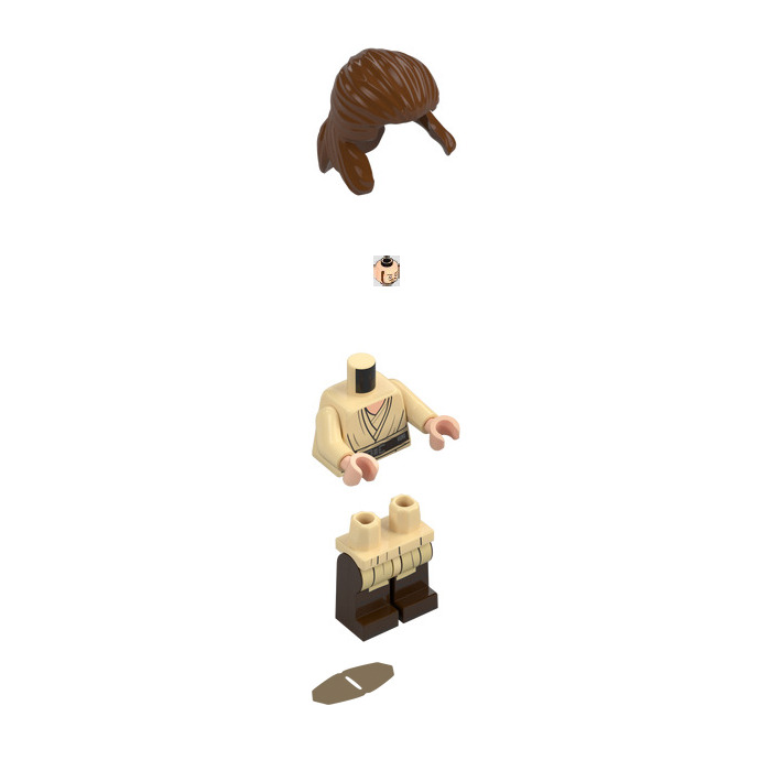 LEGO Qui-Gon Jinn with Dark Brown Legs and Poncho Minifigure (Reddish ...