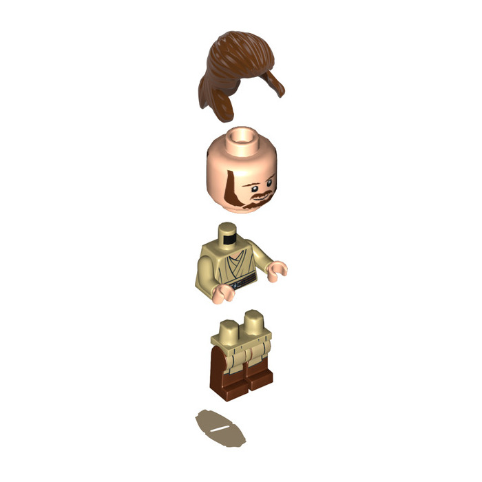 LEGO Qui-Gon Jinn with Reddish Brown Legs and Poncho Minifigure | Brick Owl