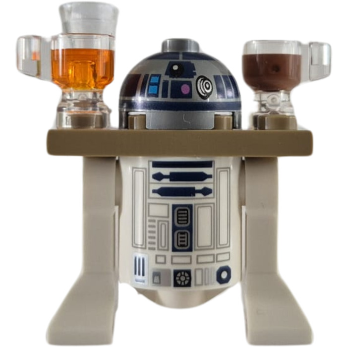 LEGO R2-D2 with Dark Tan Serving Tray and Flat Silver Head Minifigure ...
