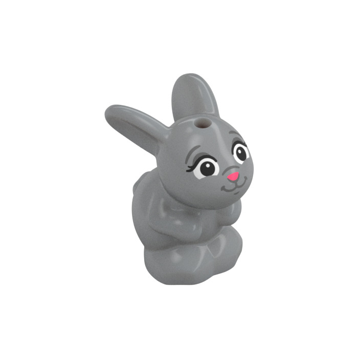LEGO Rabbit (Sitting) with Coral Nose | Brick Owl - LEGO Marketplace
