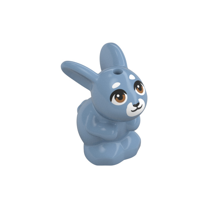 LEGO Rabbit (Sitting) with Medium Dark Flesh Eyes and White Muzzle ...