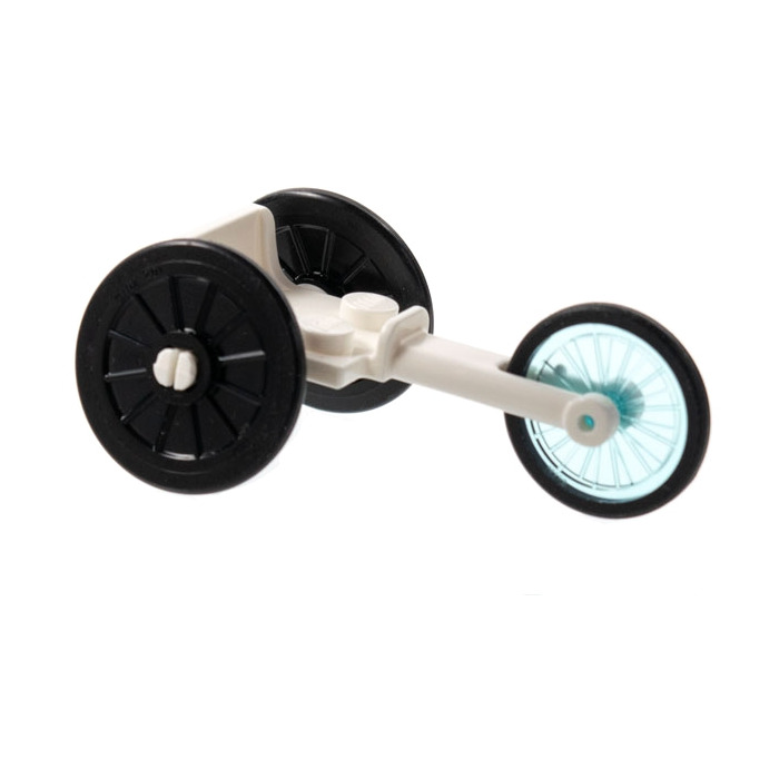 LEGO Racing Wheelchair with Black Wheelchair Wheels and Transparent ...