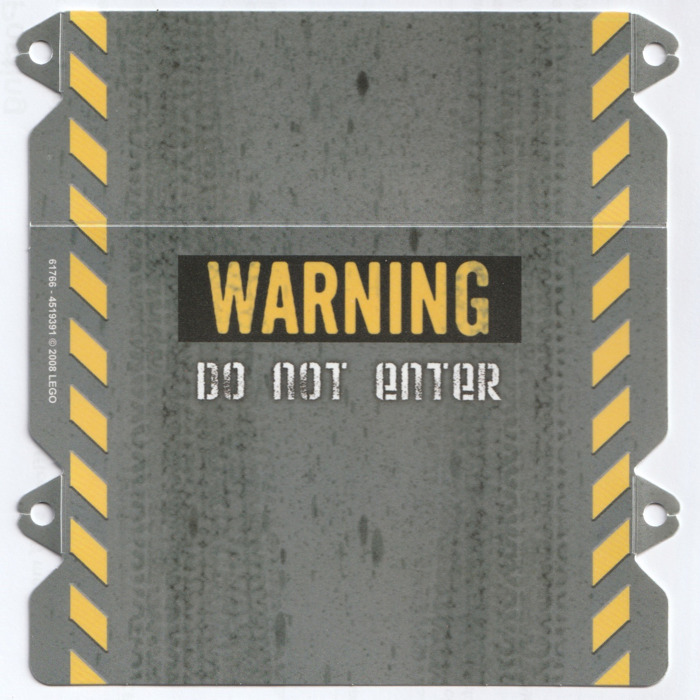 LEGO Ramp Cover with Danger Stripes and 'WARNING DO NOT ENTER' (61766 ...