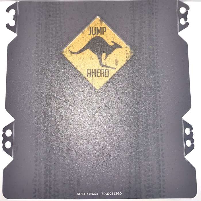 LEGO Ramp with 'JUMP AHEAD' Kangaroo Sign (61768) | Brick Owl