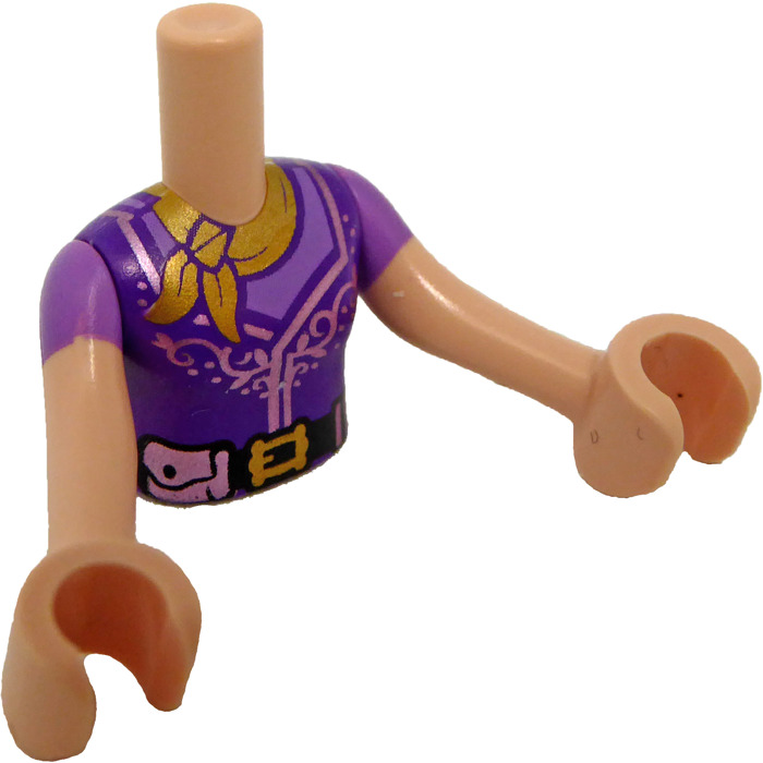 LEGO Rapunzel with Purple Closed Vest and Flowers Friends Torso (73141 ...