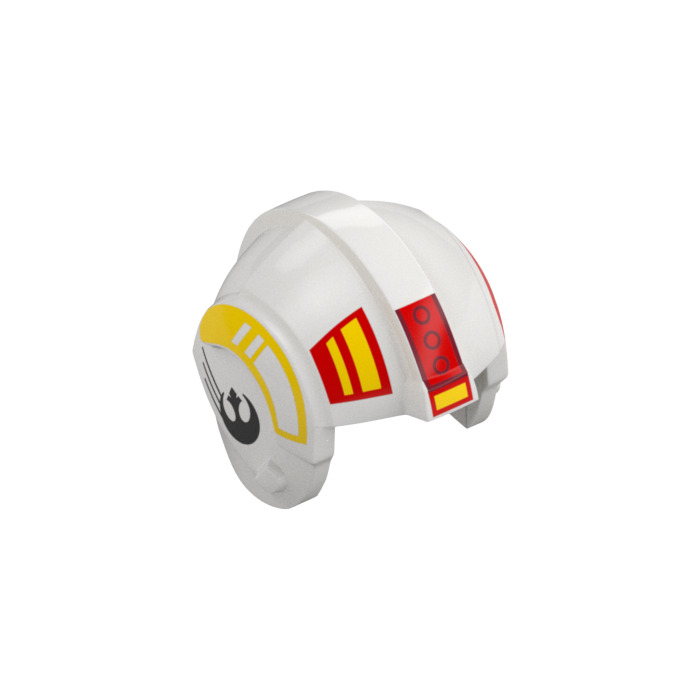 LEGO Rebel Pilot Helmet with Black Rebel Alliance Symbol with Red and ...