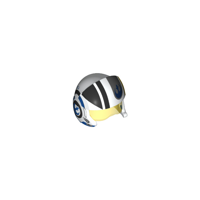 LEGO Rebel Pilot Helmet with Transparent Yellow Visor with Black ...