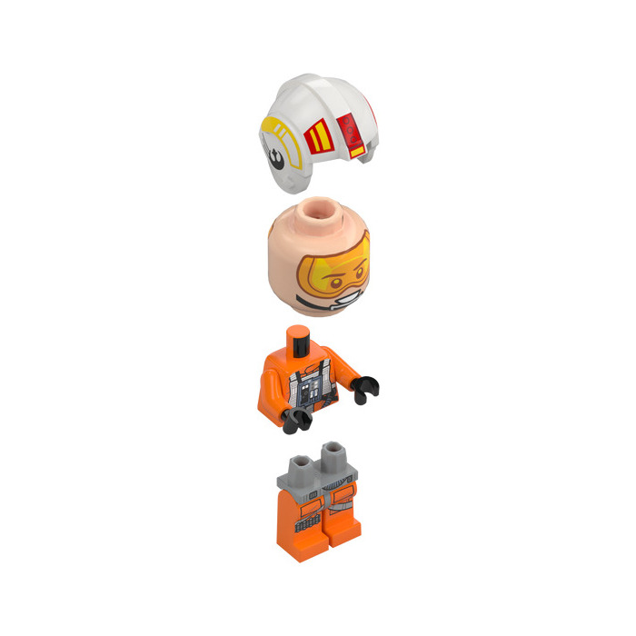 LEGO Rebel Pilot with Black Rebel Alliance Symbols Minifigure | Brick Owl