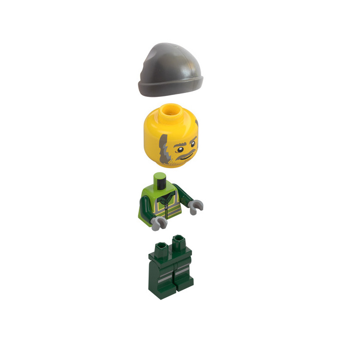 LEGO Recycling Worker (Male) with Lime Safety Vest Minifigure | Brick Owl