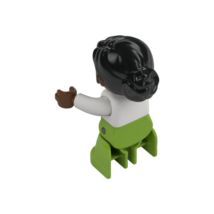 LEGO Recycling Worker Woman with Lime Overalls Duplo Figure | Brick Owl ...