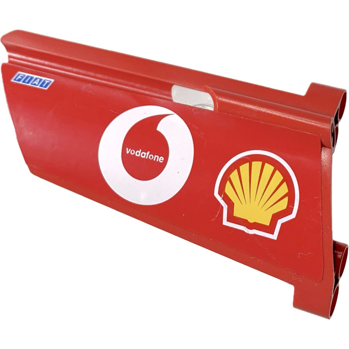LEGO Red 3D Panel 21 with Shell and Vodafone Logo Sticker (44351 ...