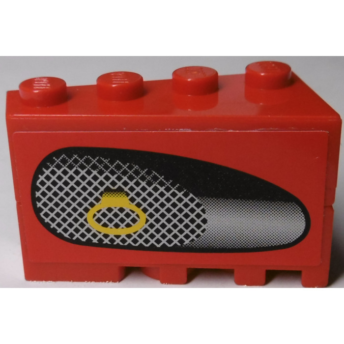 LEGO Red Air Intake Grille and Pull Ring (Right) Stickered Assembly ...