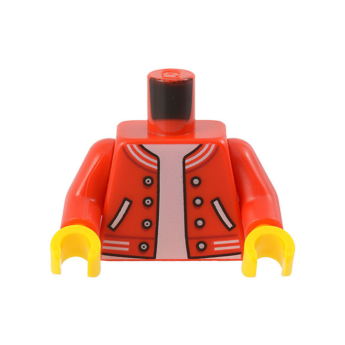 LEGO Red Baseball Jacket Minifig Torso (76382) | Brick Owl - LEGO ...
