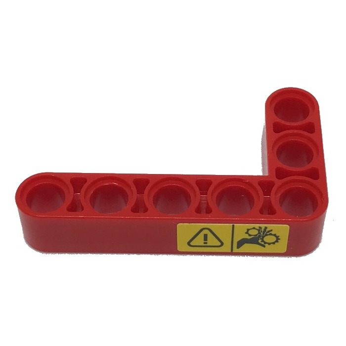 LEGO Beam 3 x 5 Bent 90 Degrees with Warning Sign Sticker (32526 ...