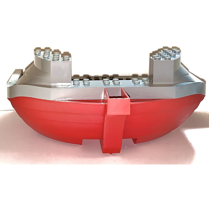 LEGO Red Boat Hull 16 x 22 with Medium Stone Gray Top (47979) | Brick ...