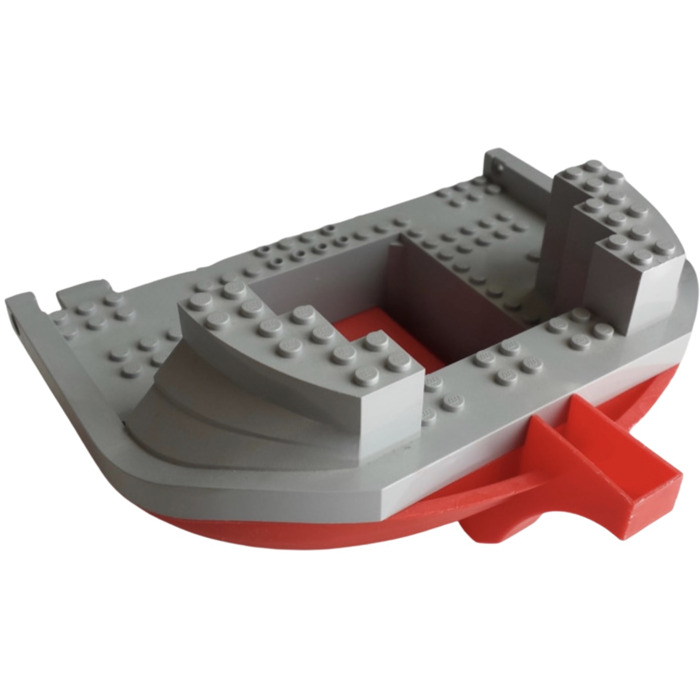 LEGO Red Boat Hull 16 x 22 with Medium Stone Gray Top (47979) | Brick ...