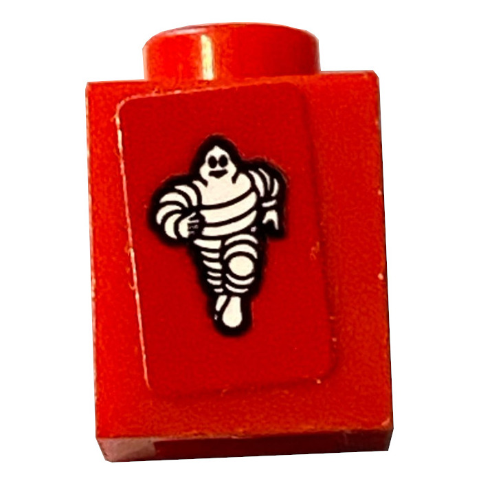 LEGO Brick 1 x 1 with Hole with Michelin Man Logo Sticker (6541 ...