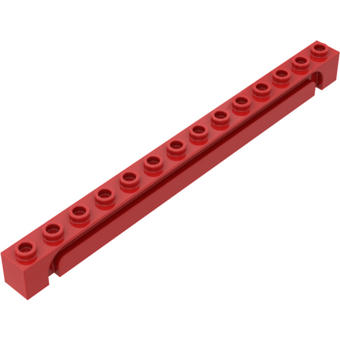LEGO Red Brick 1 x 14 with Channel (4217) | Brick Owl - LEGO Marketplace
