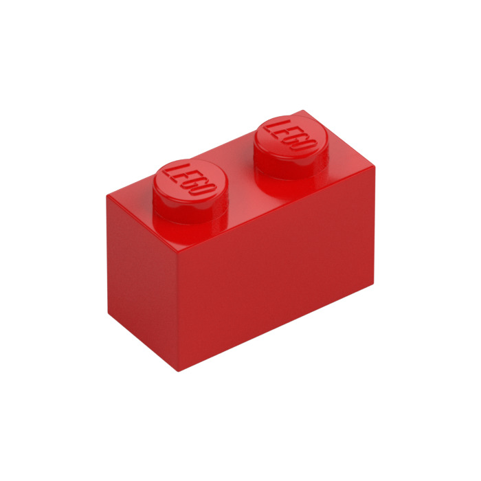 LEGO Red Brick 1 x 2 with Bottom Tube (3004) | Brick Owl