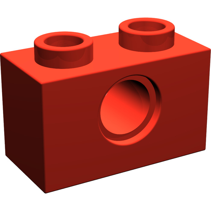 LEGO Red Brick 1 x 2 with Hole (3700) | Brick Owl - LEGO Marketplace