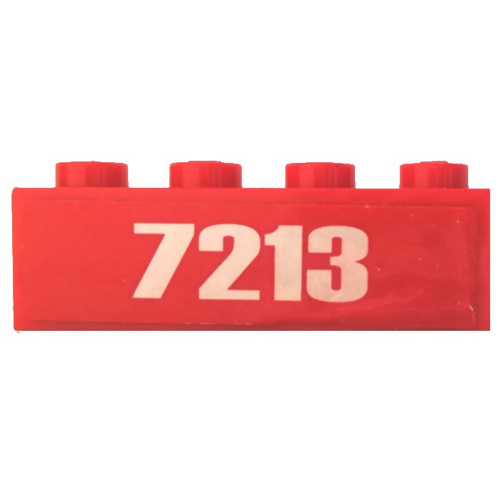 LEGO Red Brick 1 x 4 with '7213' Sticker (3010) | Brick Owl - LEGO ...