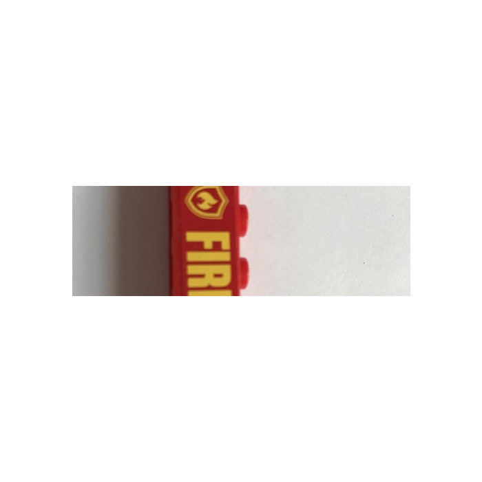 LEGO Red Brick 1 x 6 with Fire Logo and 'FIRE 4430' Sticker (3009 ...