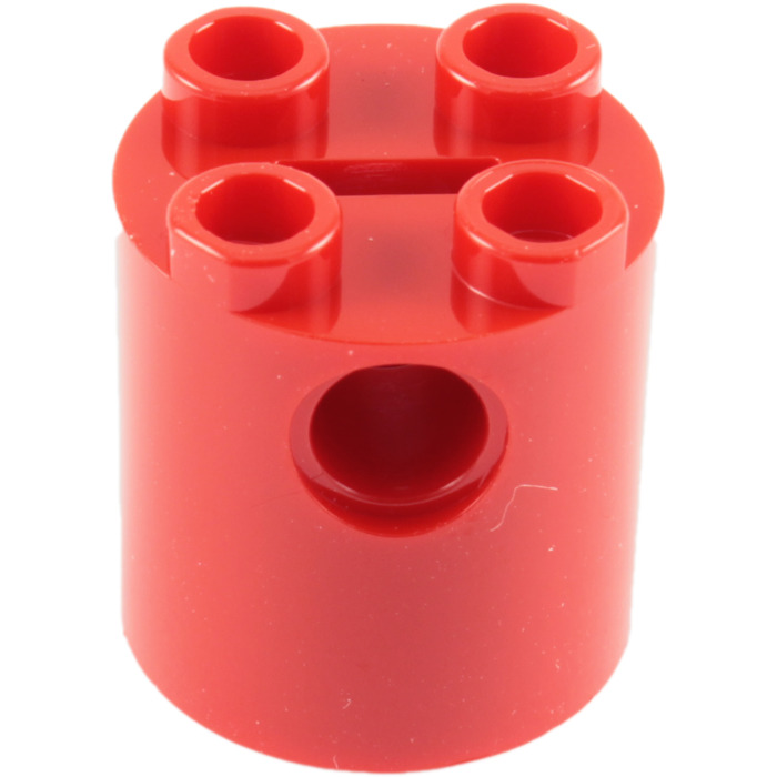 LEGO Red Brick 2 x 2 x 2 Round with Bottom Axle Holder with ...