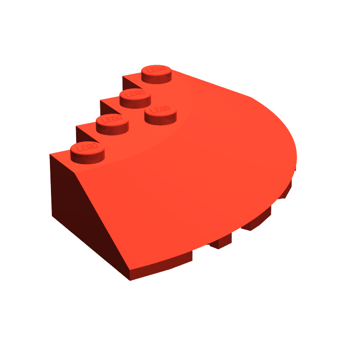 LEGO Red Brick 6 x 6 Round (25°) Corner (95188) | Brick Owl - LEGO ...