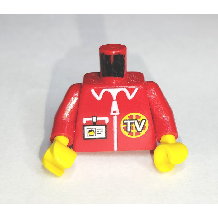 LEGO Red Cameraman with TV logo and LEGO logo on Back Torso (973 ...