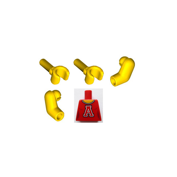 LEGO Red Cheerleader Torso (973 / 88585) | Brick Owl - LEGO Marketplace