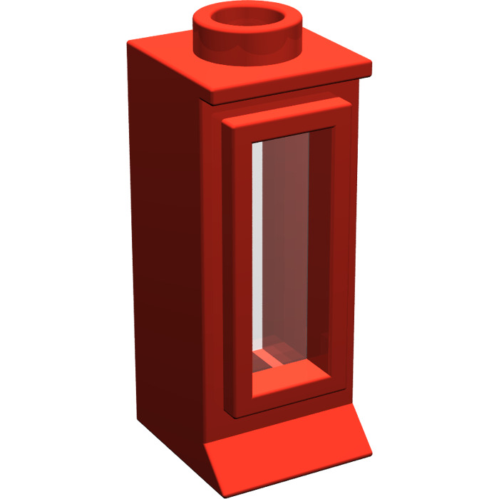 LEGO Red Classic Window 1 x 1 x 2 with Long Sill with Glass | Brick Owl ...