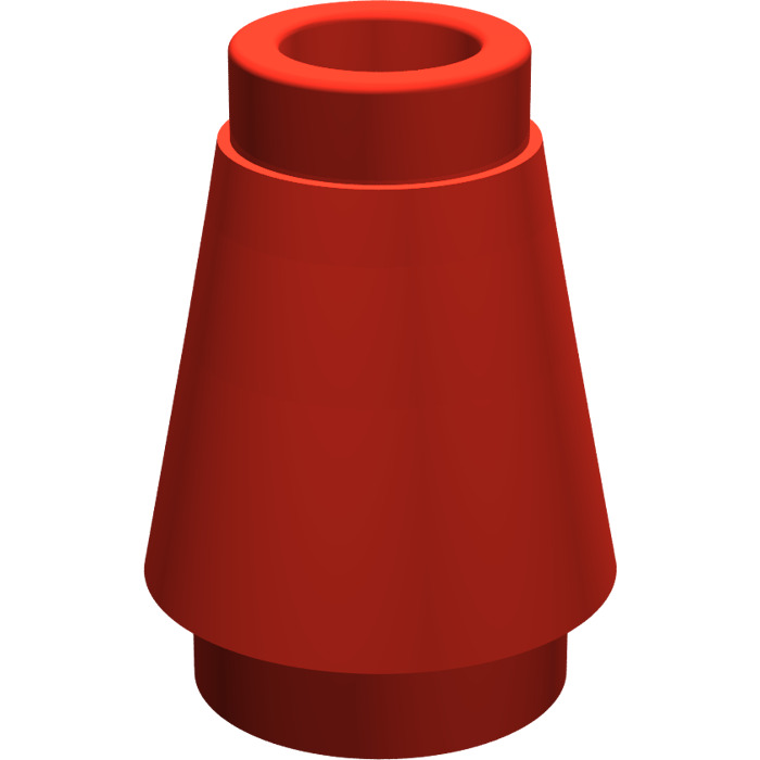 LEGO Red Cone 1 x 1 with Top Groove (28701 / 59900) | Brick Owl - LEGO ...