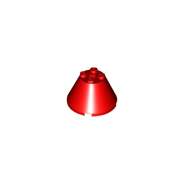 LEGO Cone 4 x 4 x 2 with Axle Hole (3943) | Brick Owl