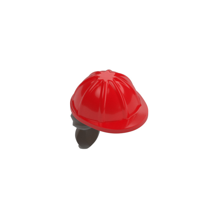 LEGO Red Construction Helmet with Dark Brown Ponytail (16178 / 29211 ...