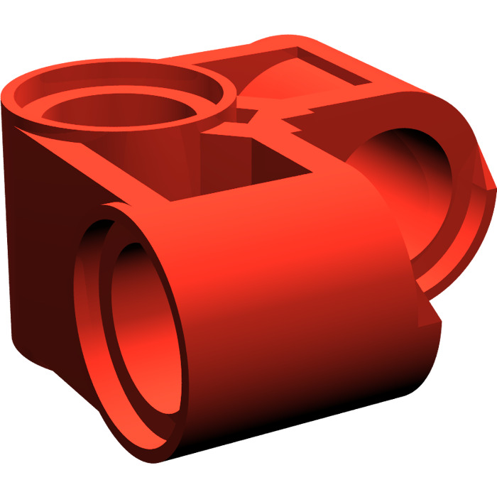 LEGO Red Cross Block Bent 90 Degrees with Three Pinholes (44809 ...