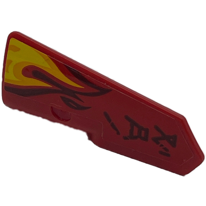 LEGO Curved Panel 22 Left with Flames and 'KAI' Sticker (11947) | Brick ...