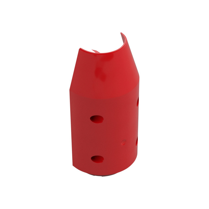 LEGO Red Cylinder 6 x 3 x 10 Half with Pin Holes (57792) | Brick Owl ...