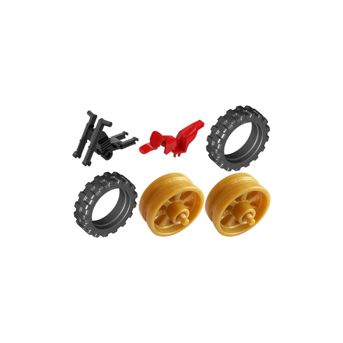 LEGO Dirt Bike with Black Chassis and Pearl Gold Wheels | Brick Owl ...