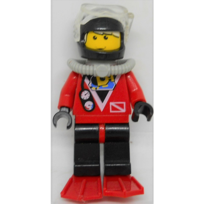 LEGO Red Diver with Black Legs with Flippers Minifigure | Brick Owl