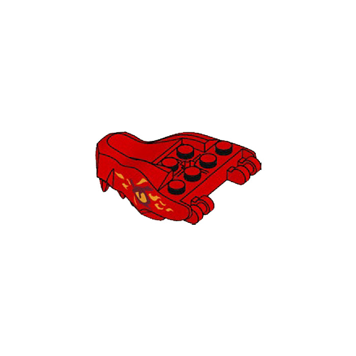 LEGO Dragon Head with Bar Handles with Orange Eyes and Scales (72362 ...