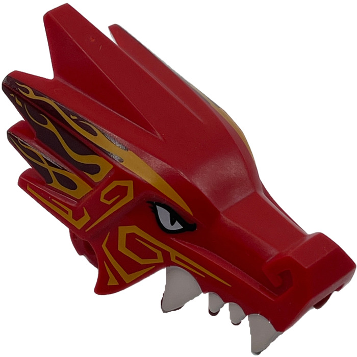 LEGO Dragon Head with Orange and Dark Red Markings | Brick Owl - LEGO ...