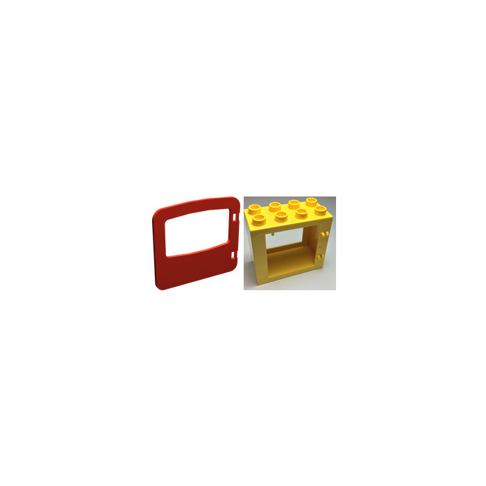 LEGO Red Duplo Door Frame with Door Inventory | Brick Owl - LEGO ...