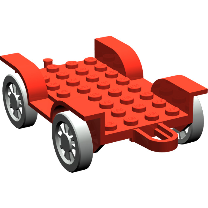 LEGO Red Fabuland Car Chassis 8 x 6.5 (Complete) (4796) | Brick Owl ...